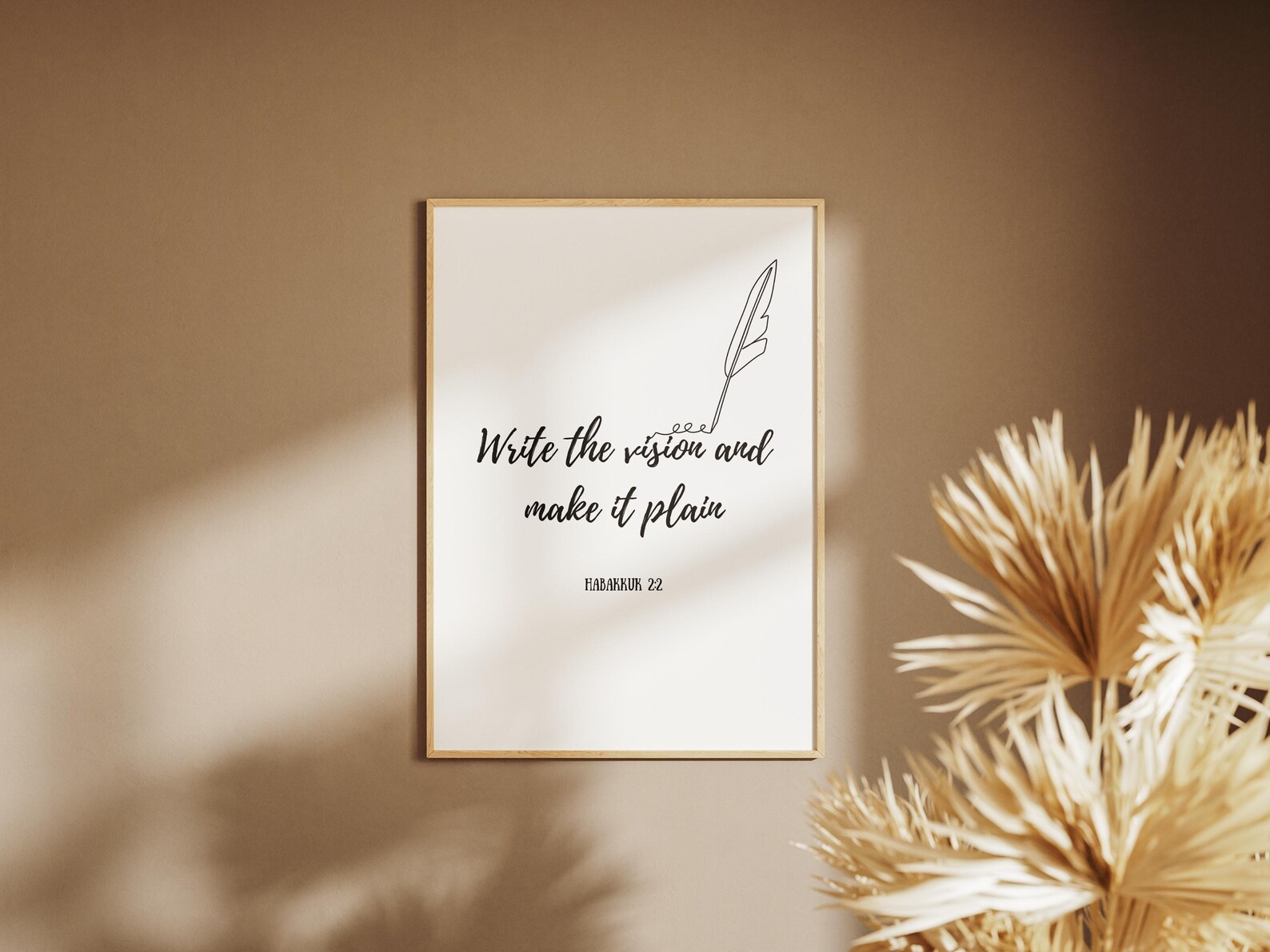Scripture Wall Art, Write the Vision, Habakkuk 2:2 Verse, Bible Digital ...