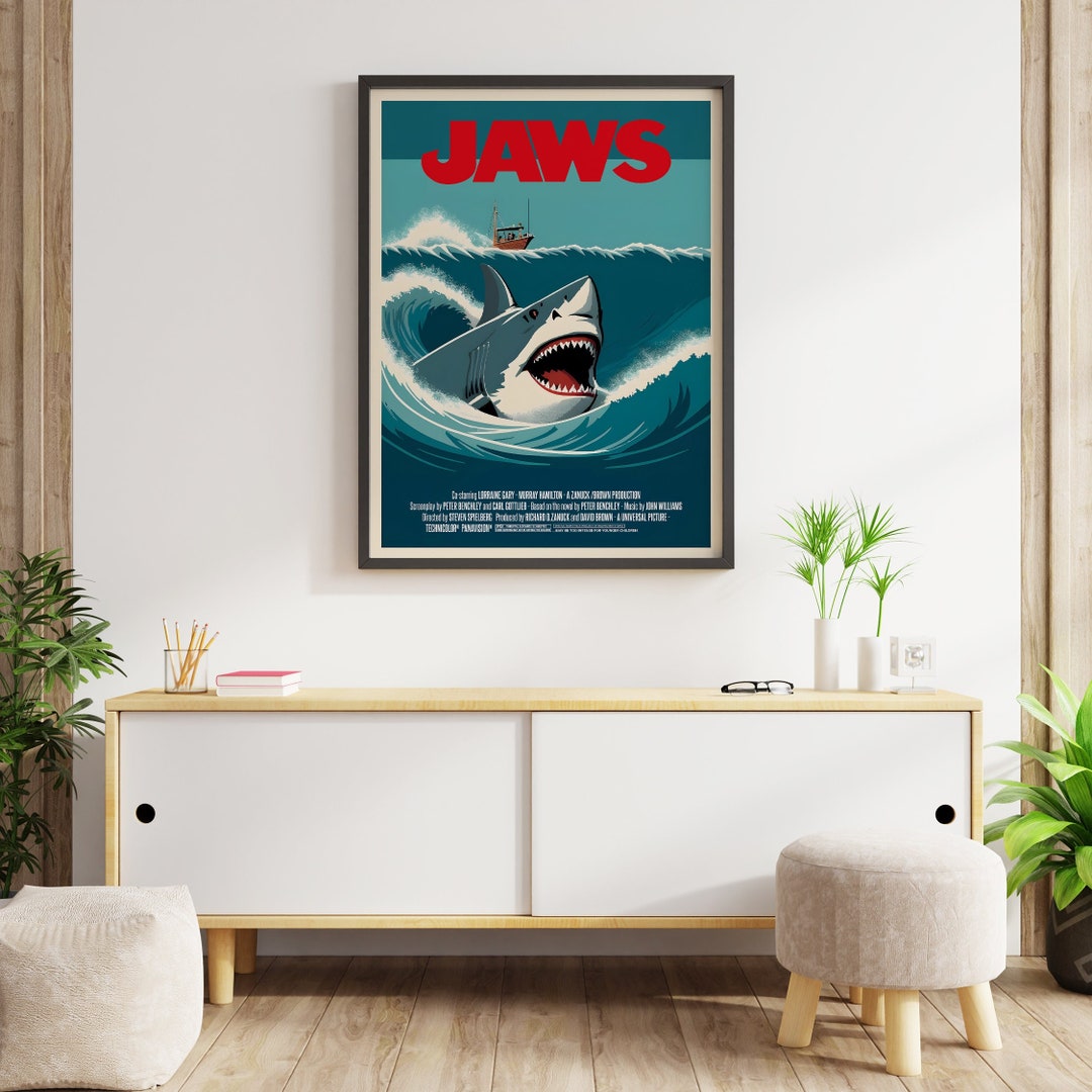 Jaws Movie Poster, Jaws Poster, Pixel Art Alternative Movie Poster ...
