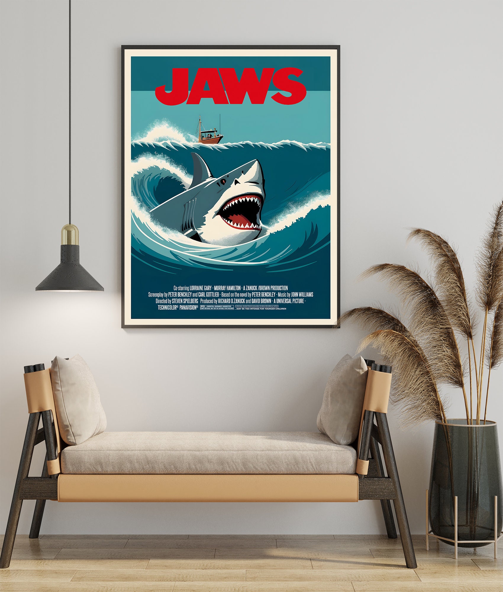 Jaws Movie Poster, Jaws Poster, Pixel Art Alternative Movie Poster ...