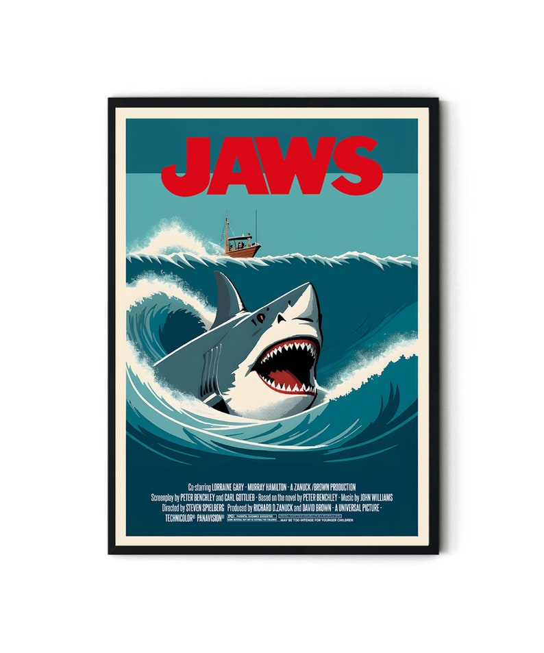 Jaws Movie Poster, Jaws Poster, Pixel Art Alternative Movie Poster ...