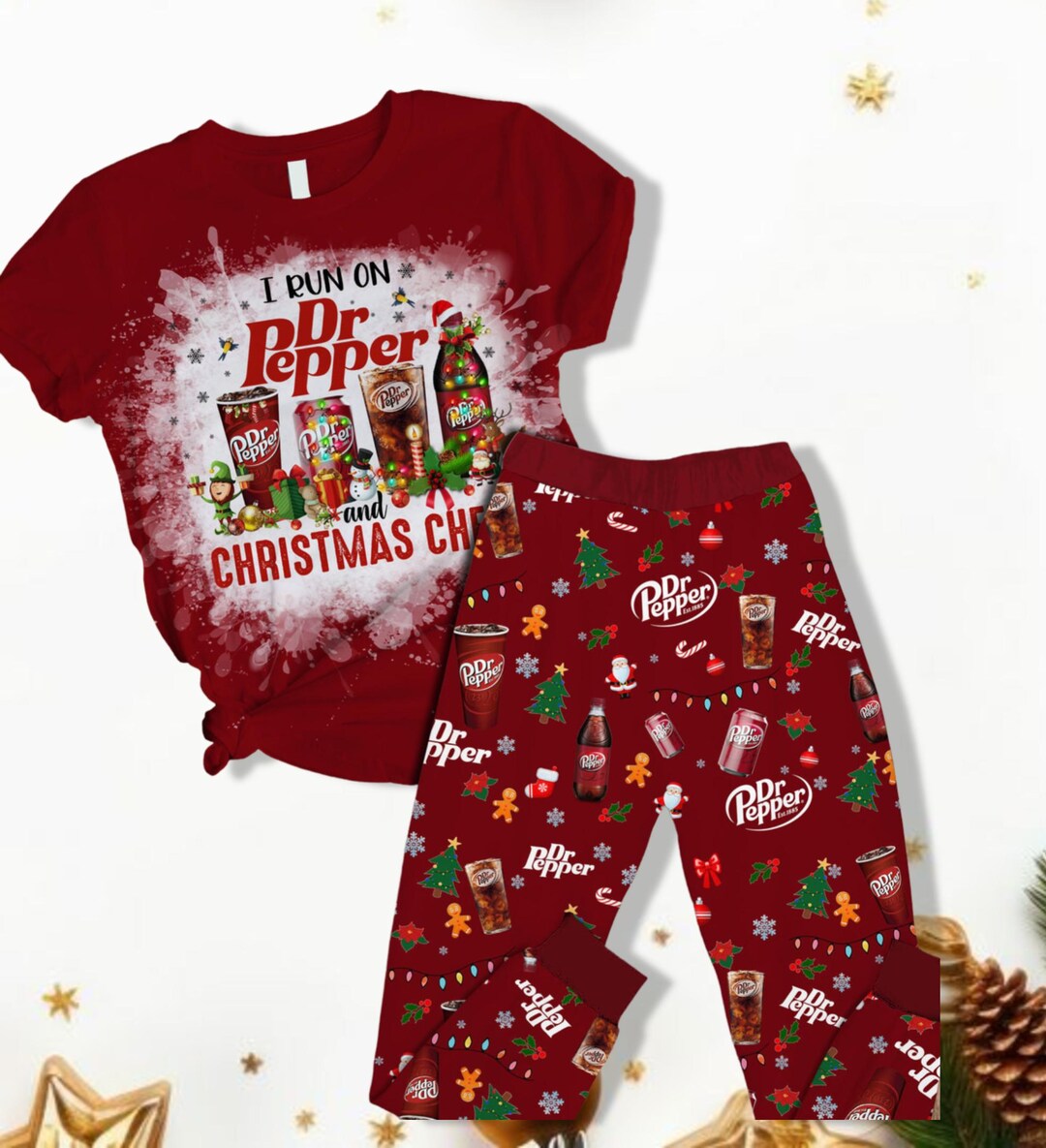 Dr Pepper Christmas Tshirt, Dr Pepper Christmas Pajamas, Pajama Pants ...
