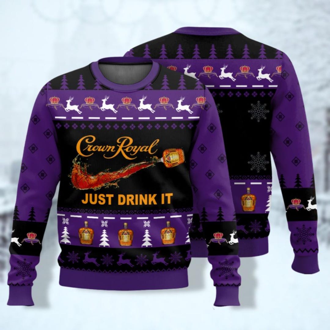 Crown Royal Whisky Christmas Sweater Shirt, Whisky Ugly Sweater Shirt ...