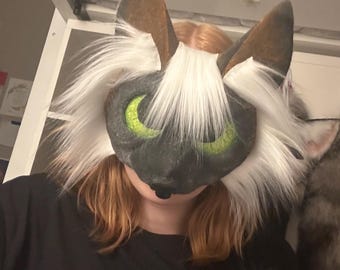 Airbrushed Cross Fox Therian Mask - Etsy
