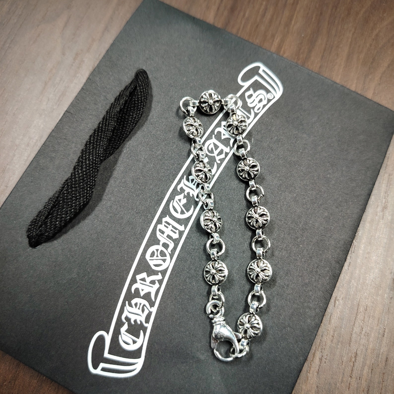 Chrome Hearts Style Y2K Cross Bracelet Punk Style 21cm,thai Silver ...