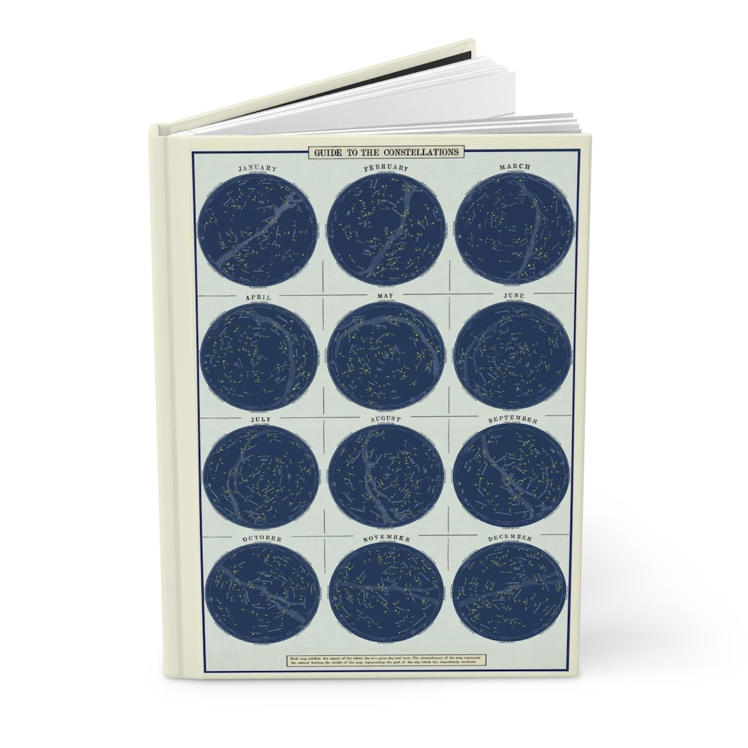 Constellations Chart Hardcover Journal Matte Astronomy Lined Notebook ...