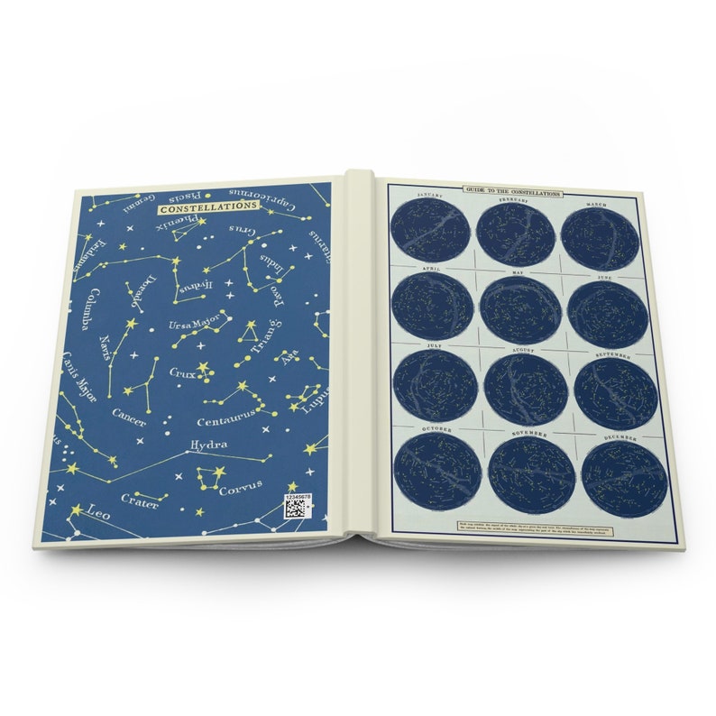 Constellations Chart Hardcover Journal Matte Astronomy Lined Notebook ...