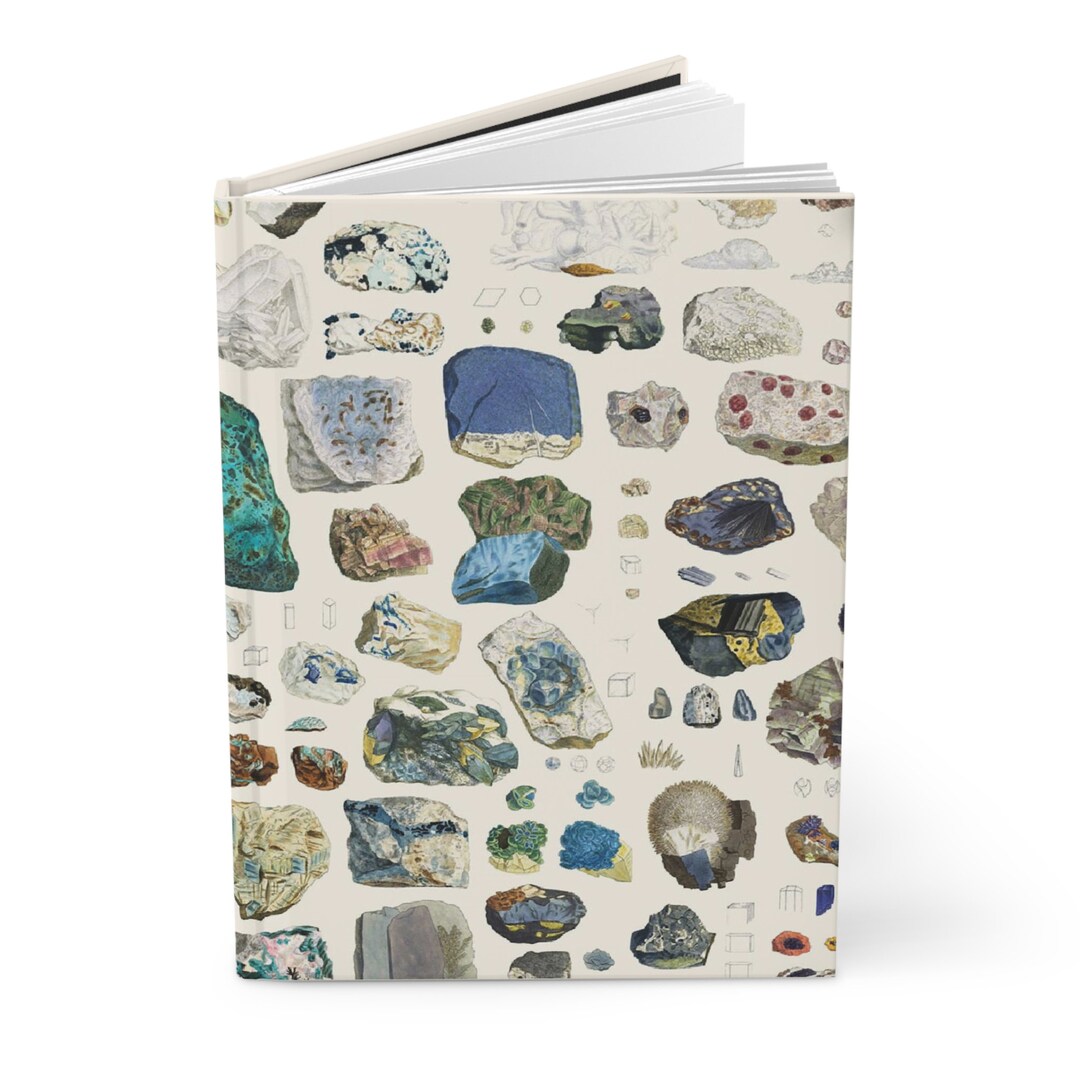 Enchanting Rocks and Gems A5 Journal, Matte Hardcover Notebook, Ruled ...