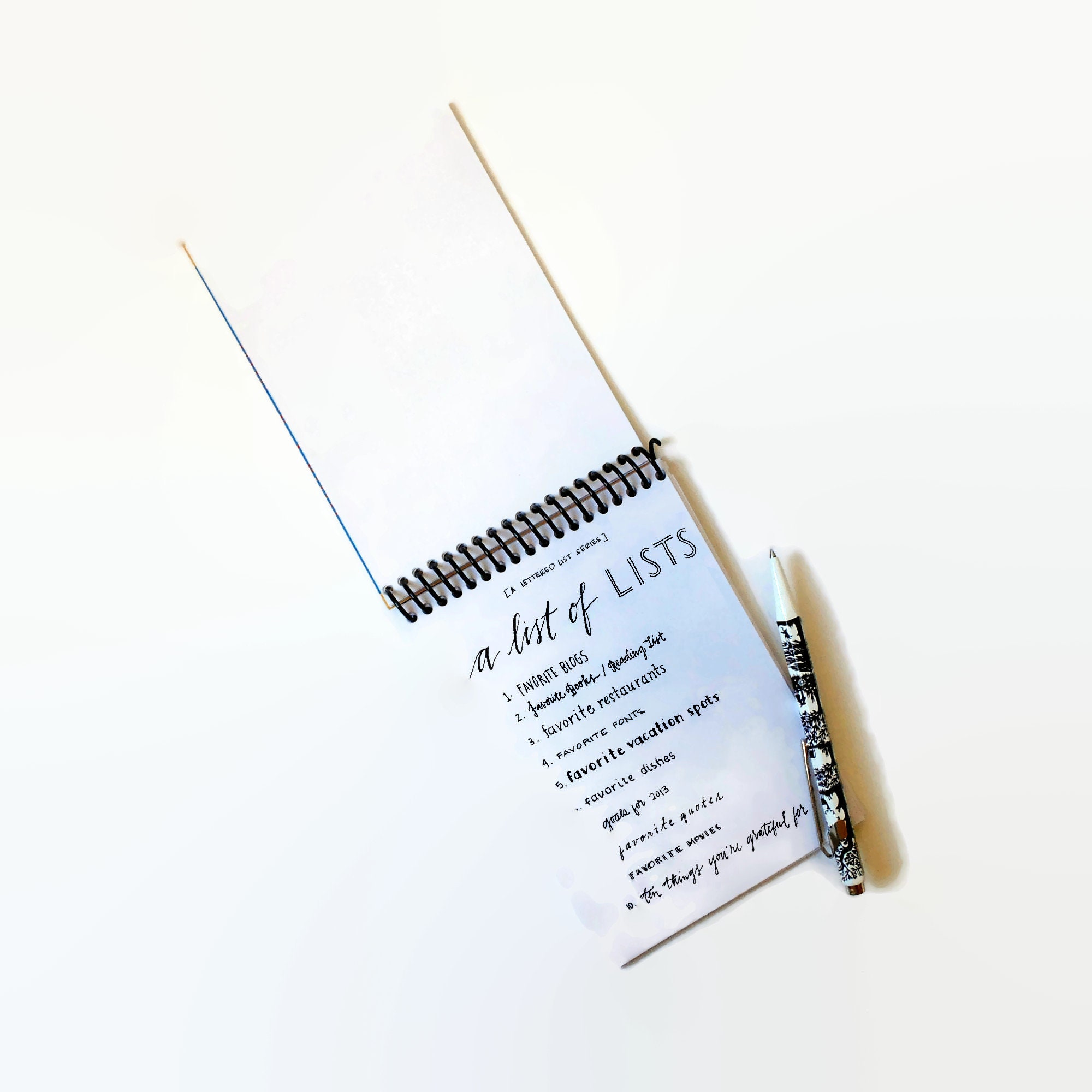 Calligraphy Alphabet Spiral Bound A6 Notebook or Notepad - Etsy España