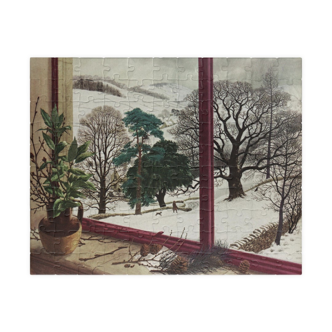 January Winter Landscape Puzzle, Stunning Art by S.R. Badmin, Family ...