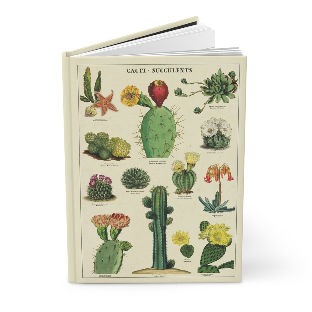 Cacti and Succulents A5 Journal, Hardcover Notebook, Matte Finish ...