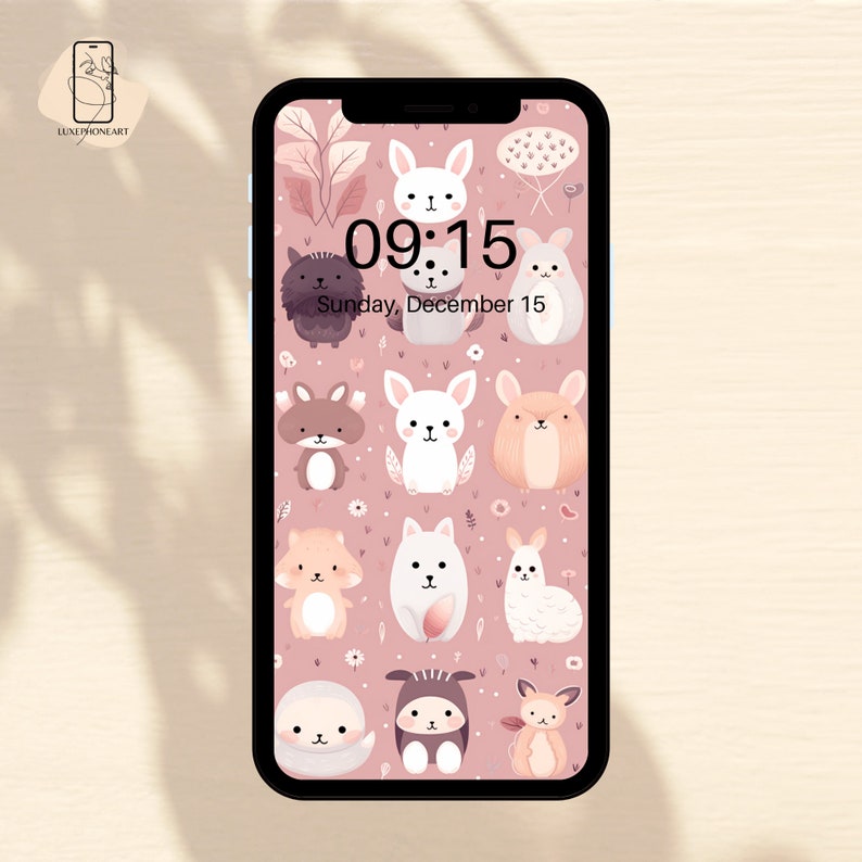 Pack of 20 Cat Pastel Tone Wallpaper, Pink Kawaii Wallpaper ...