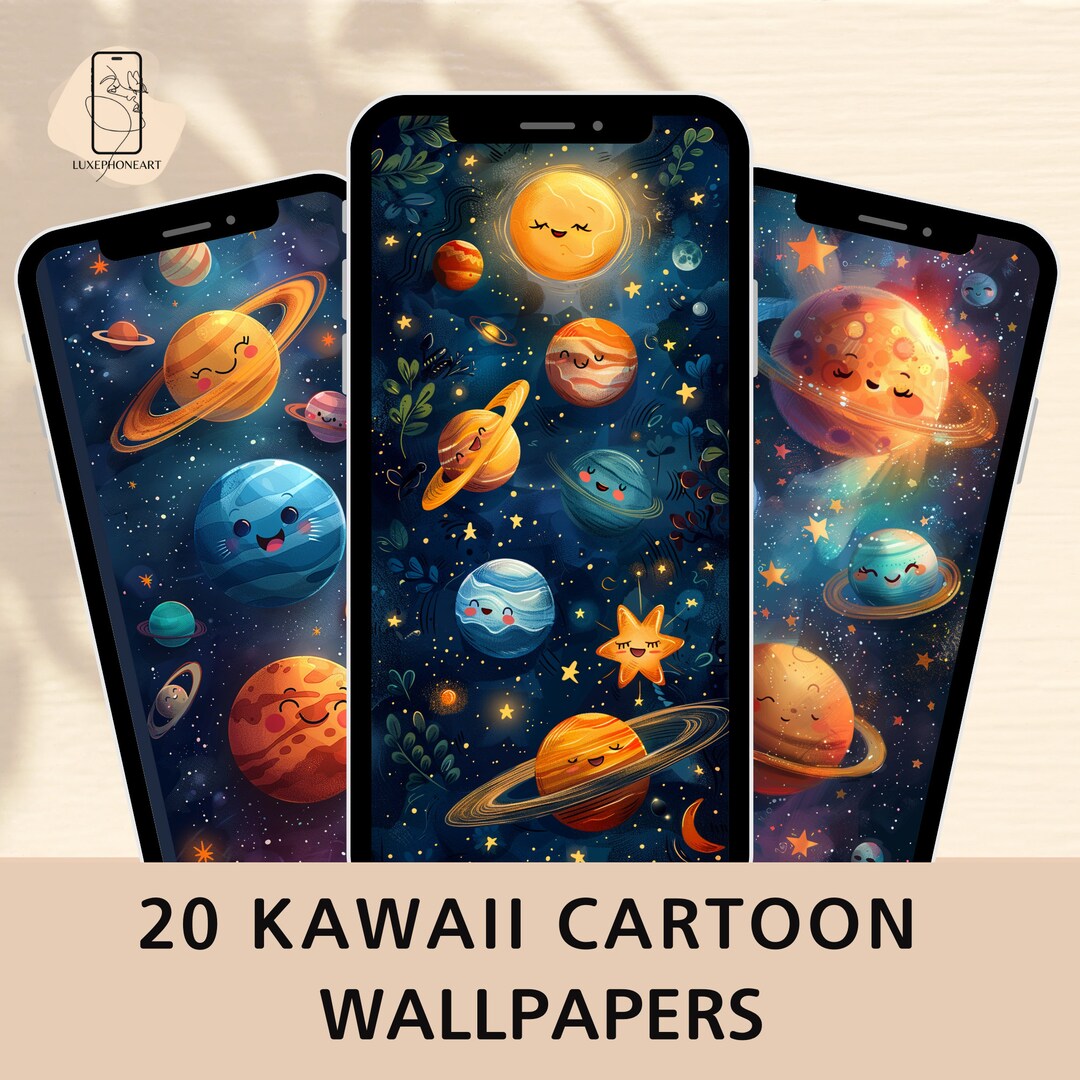 20 iPhone Wallpapers for Kids, Kawaii Cartoon, Screensaver Wallpaper ...