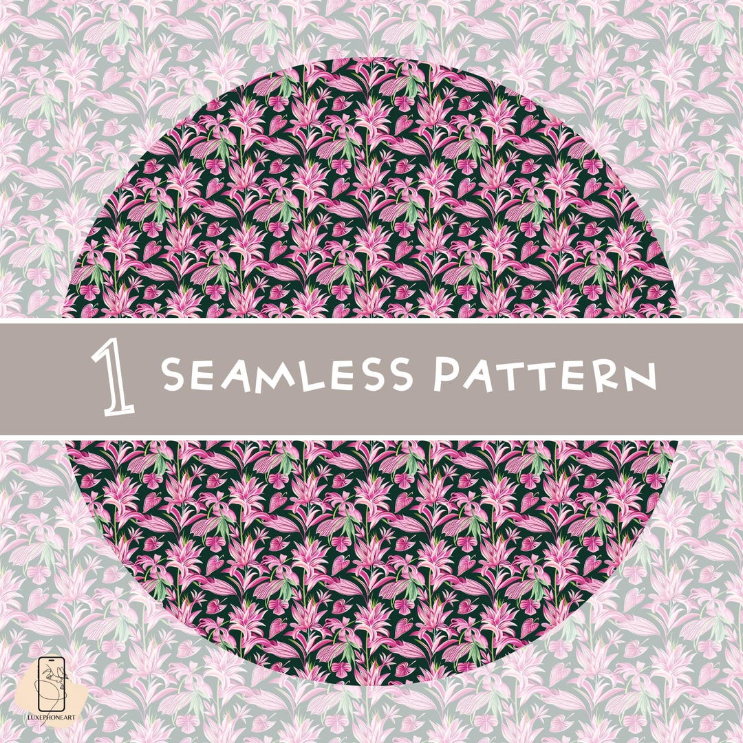 Single of Modern Floral Printable Paper, Digital Paper for Personalized ...