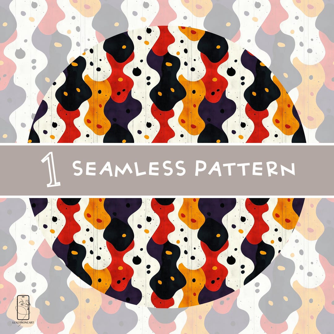 Single of Retro Halloween Printable Paper, Curved Line Background With ...