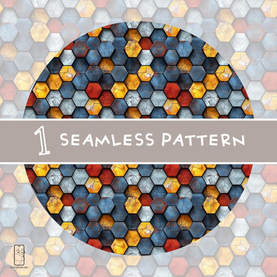 Single of Design Exagonal Printable Paper, Digital Paper for ...