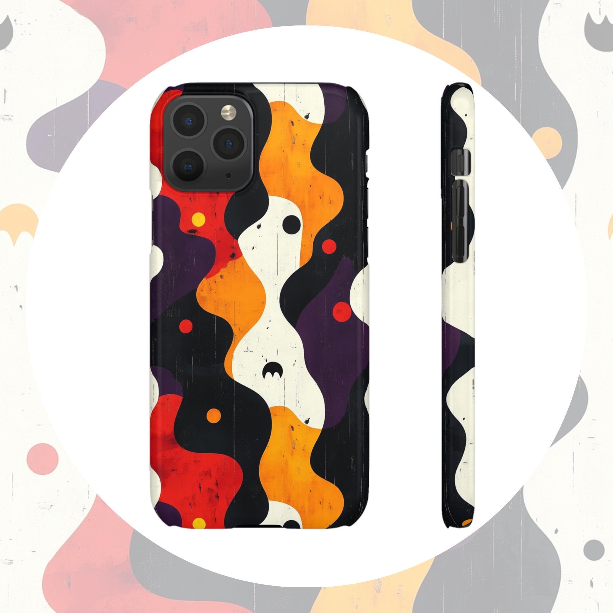 Single of Retro Halloween Printable Paper, Wallpaper With Cute Ghost ...