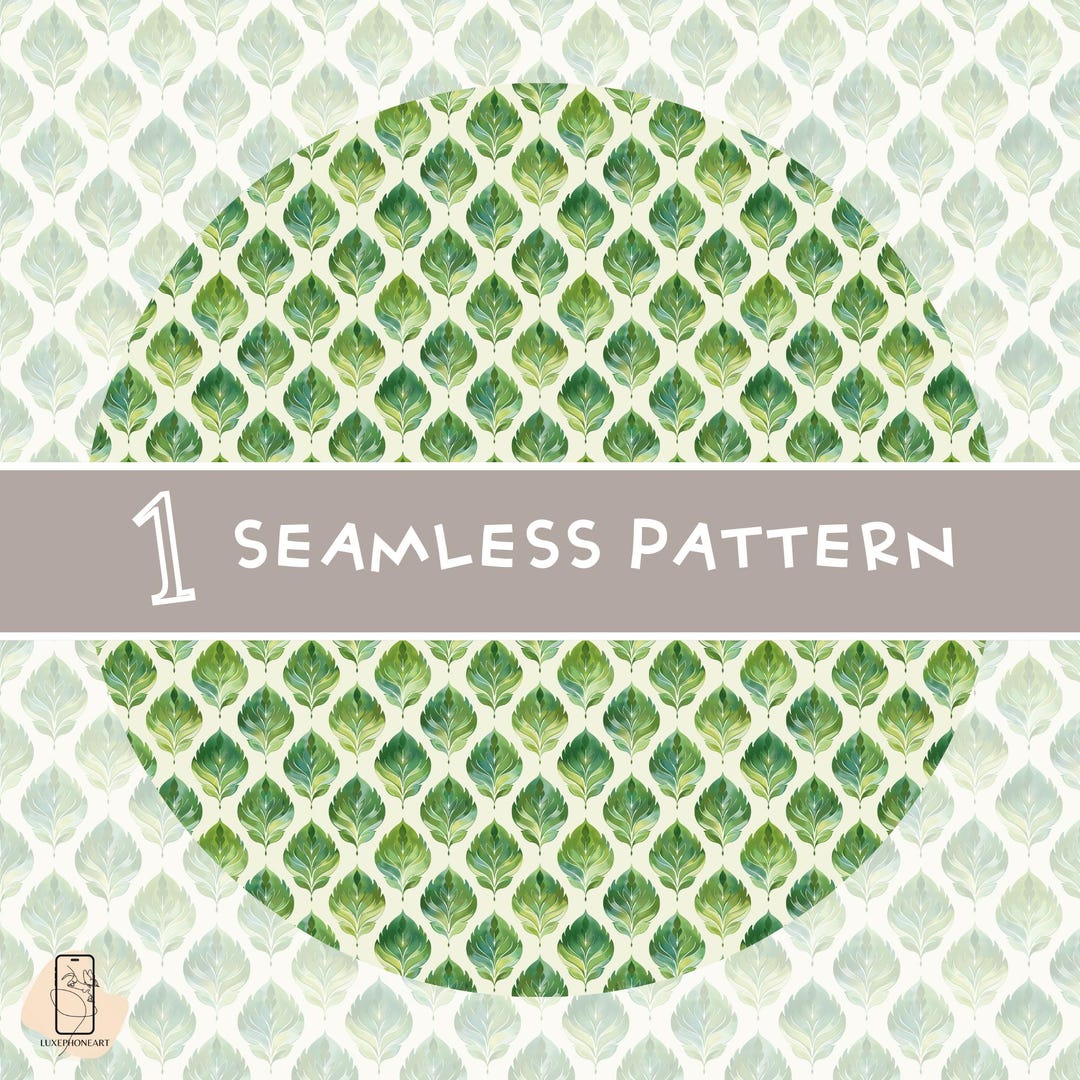 Single of Natural Green Printable Paper, Digital Paper for Personalized ...