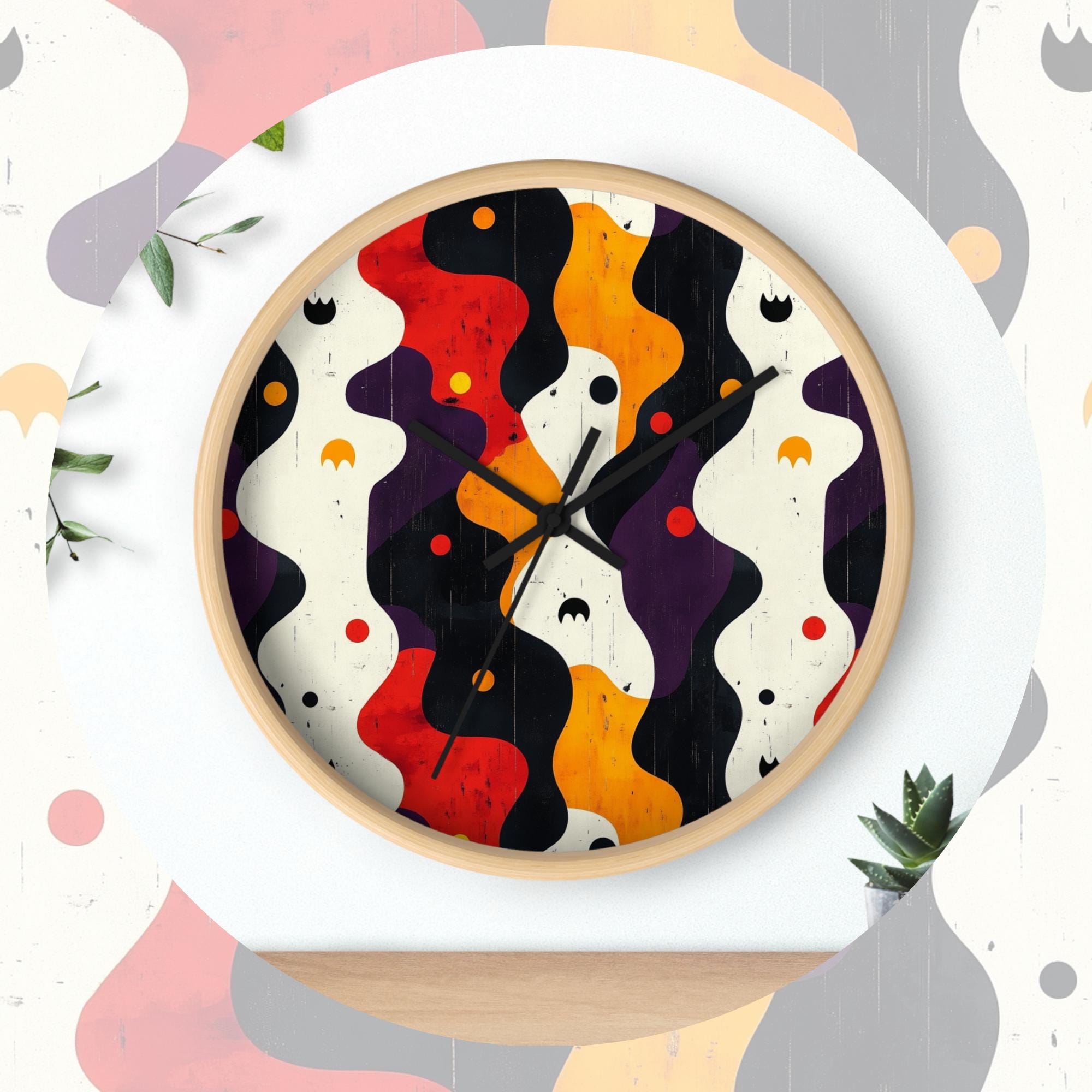 Single of Retro Halloween Printable Paper, Wallpaper With Cute Ghost ...