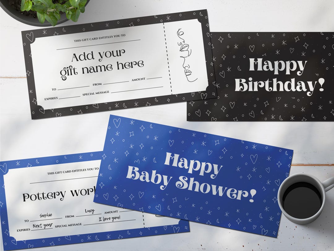 Cute Gift Card Template, Editable Canva Template, Printable Gift Card ...