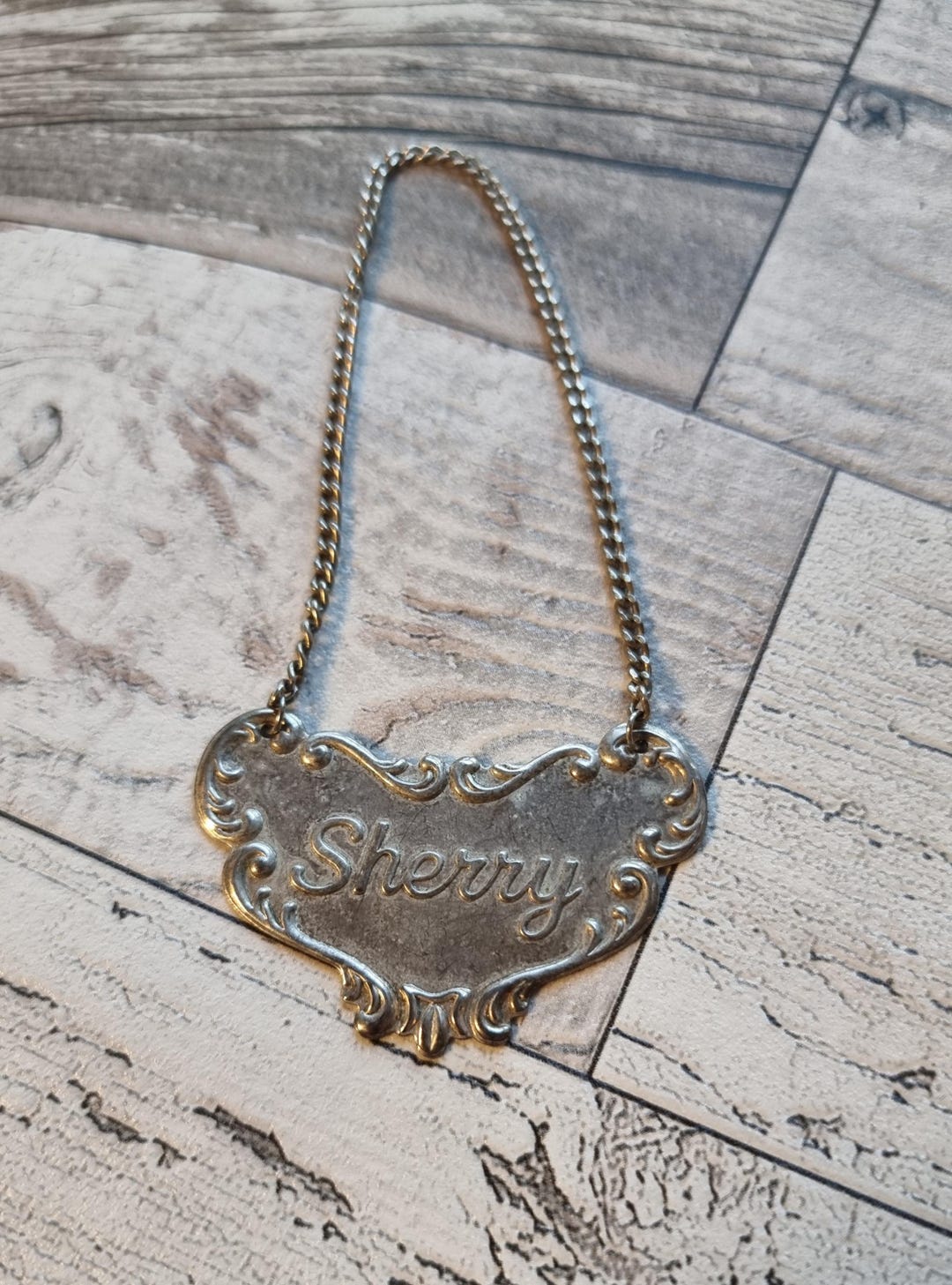 Antique Sherry Bottle Decanter Label Tag Silver Barware - Etsy