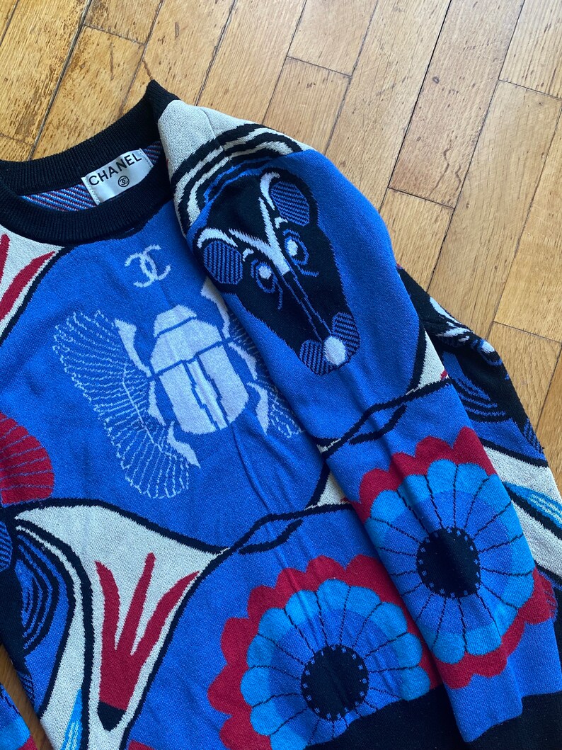 Chanel Vintage Egyptian Sweater - Etsy