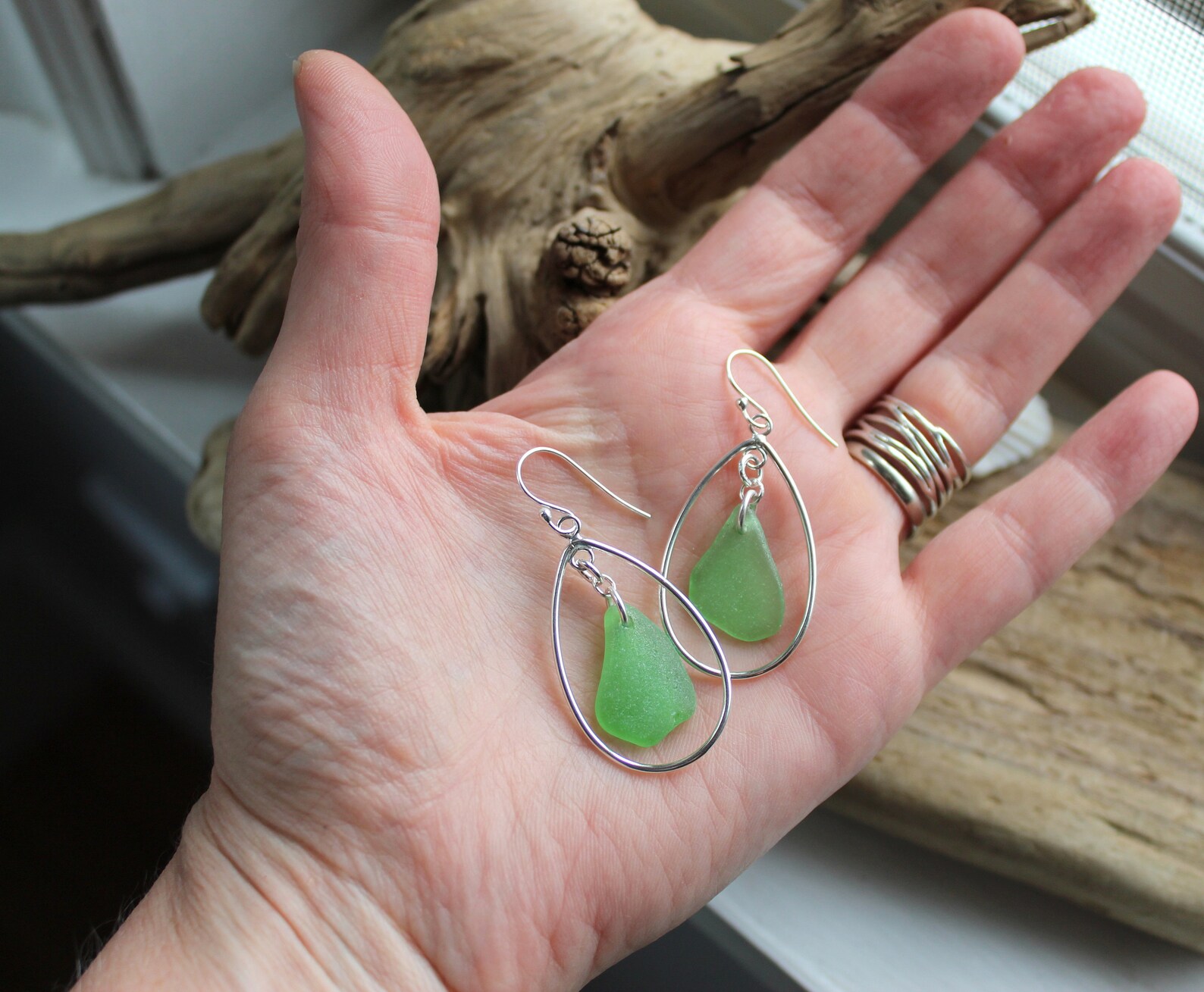 Genuine Sea Glass Earrings Mom Gift Real Sea Glass Jewelry - Etsy