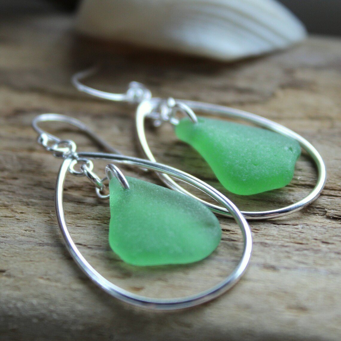 Genuine Sea Glass Earrings Mom Gift Real Sea Glass Jewelry - Etsy