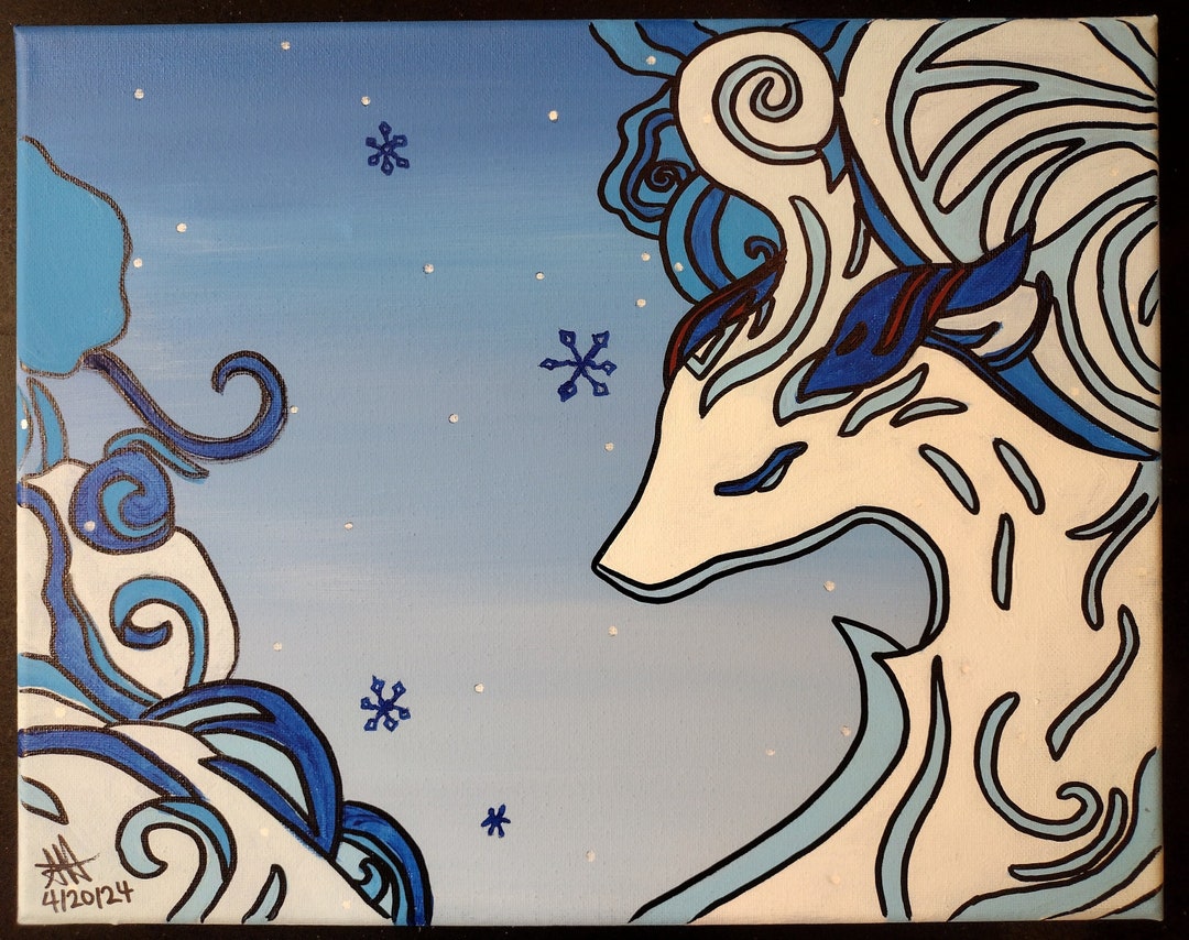 Genshin Impact Qilin Ganyu Namecard Acrylic Painting Handmade - Etsy