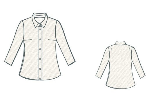 Linen Shirt Sewing Pattern, Relaxed Fit Shirt, Flare Blouse Top, Boho ...