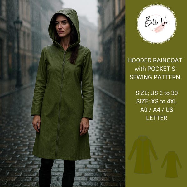 Raincoat Pattern - Etsy
