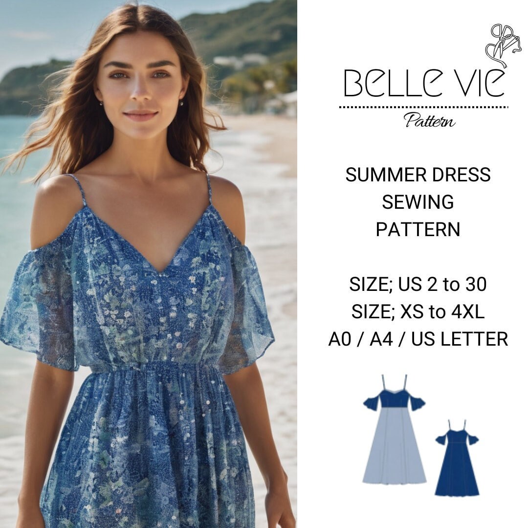 Summer Dress Sewing Pattern, Circle Dress Pattern,sleeveless Dress,off ...