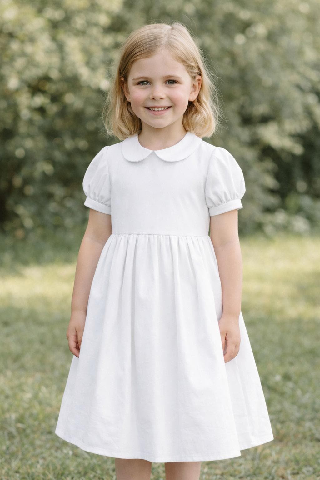Puff Sleeve Girl's Dress Sewing Pattern, Summer Circle Dress(a4 A0 US ...