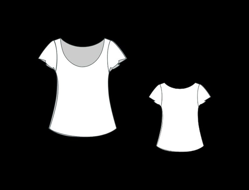 Simple T-shirt Sewing Pattern, Short Sleeve Relaxed Fit Top T-shirt ...