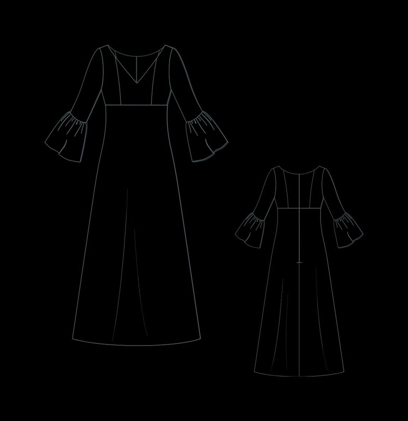 Witch Dress Sewing Pattern: Gothic Vampire Cosplay (xs-4xl)(digital ...