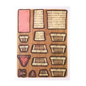 Tabletop Tokens Castle Furniture Set - Etsy