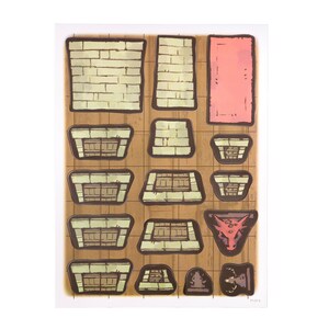 Tabletop Tokens Castle Furniture Set - Etsy