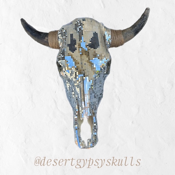 Disco Cow Skull - Etsy