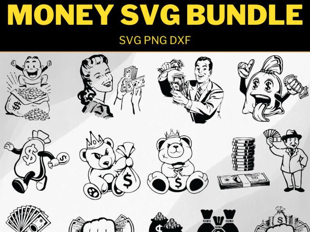 Monay Bag SVG, Dollar SVG, Dollar Sign SVG Bundle, Dollar Sign Clip Art ...