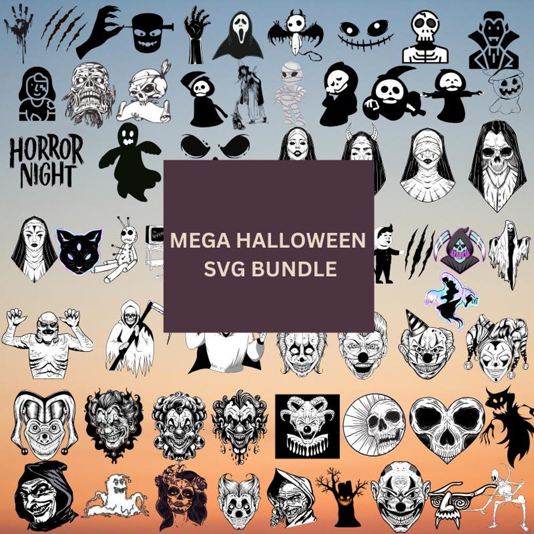 Halloween Svg Bundle, Halloween Cut Files for Cricut, Halloween Clipart ...
