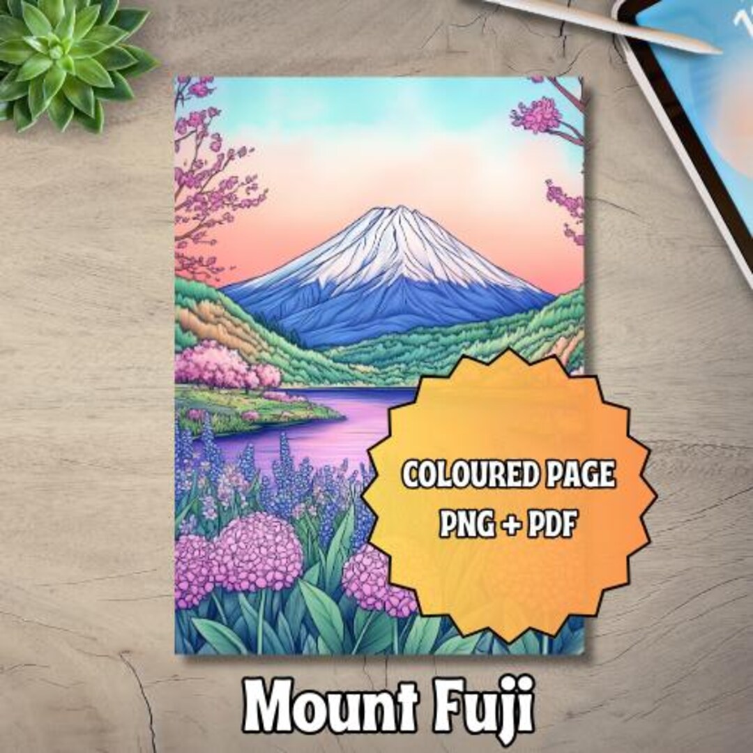 Mount Fuji: Meditative Mount Fuji Picture by Paint Planet, Printable ...