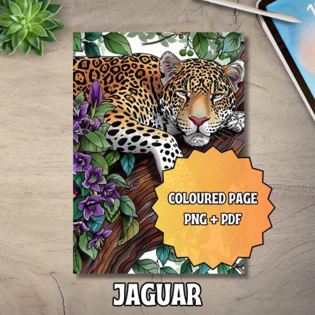 Panthera Onca: Meditative Jaguar Image by Paint Planet, Printable ...