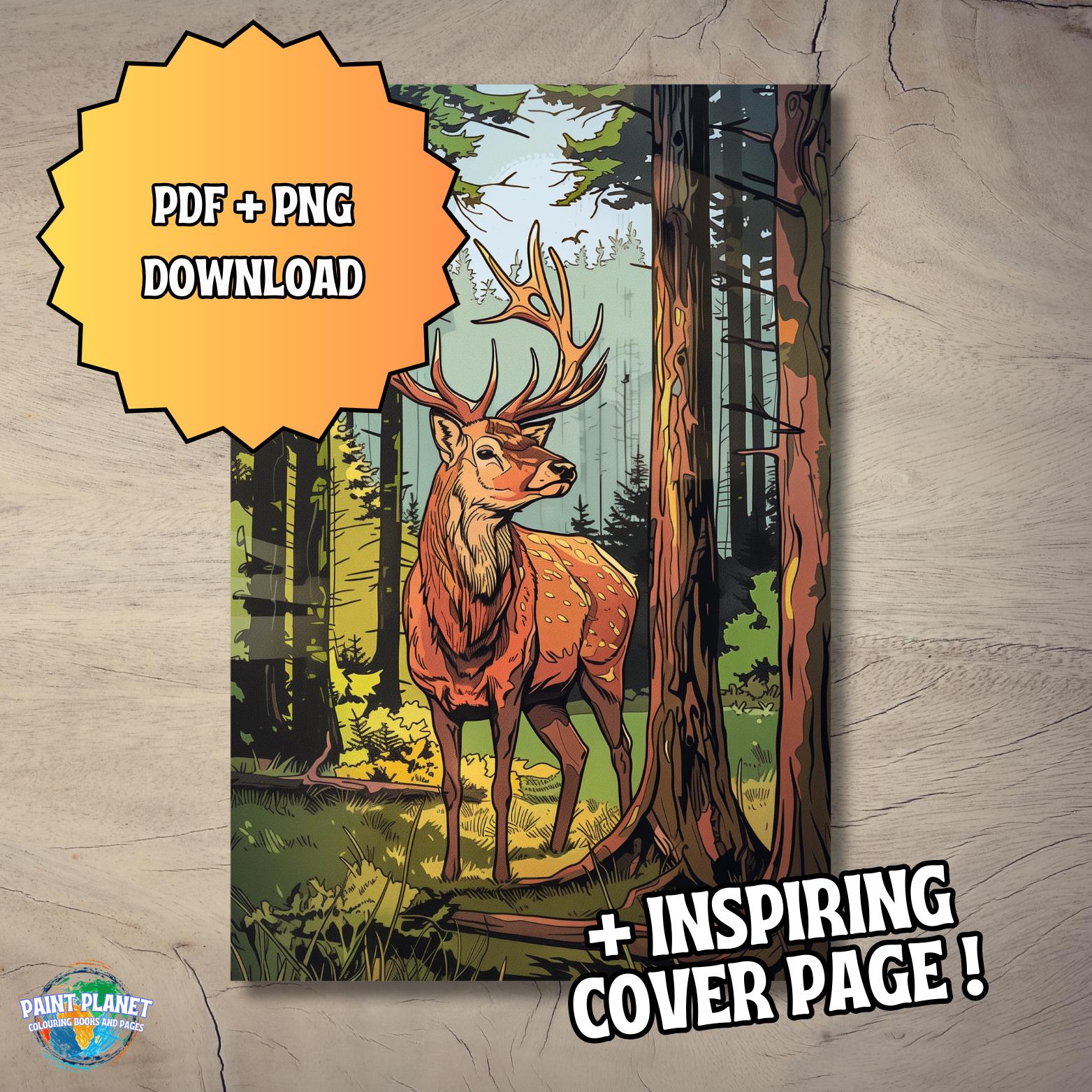 Wild Worlds – Forest & Wildlife Coloring Book for Adults | Nature ...