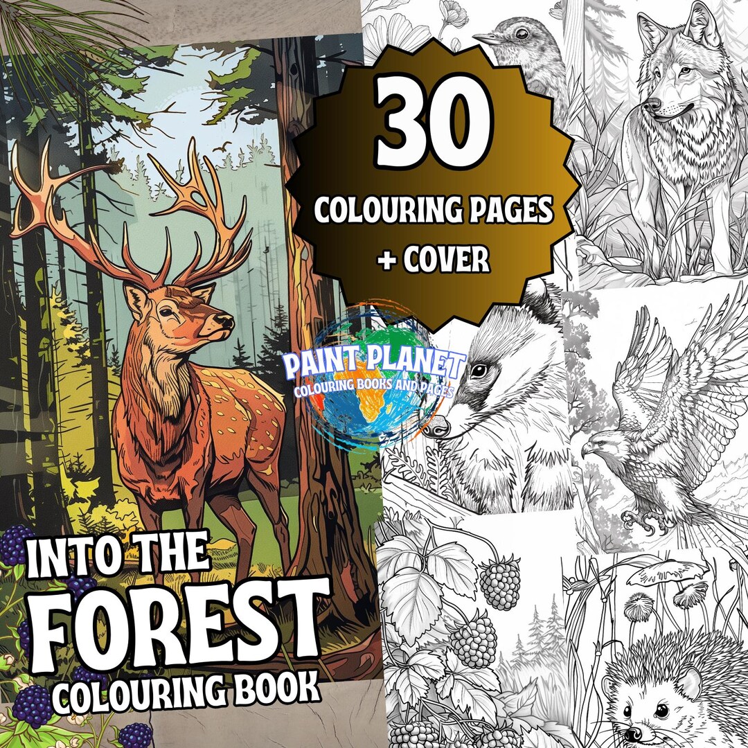 Wild Worlds – Forest & Wildlife Coloring Book for Adults | Nature ...