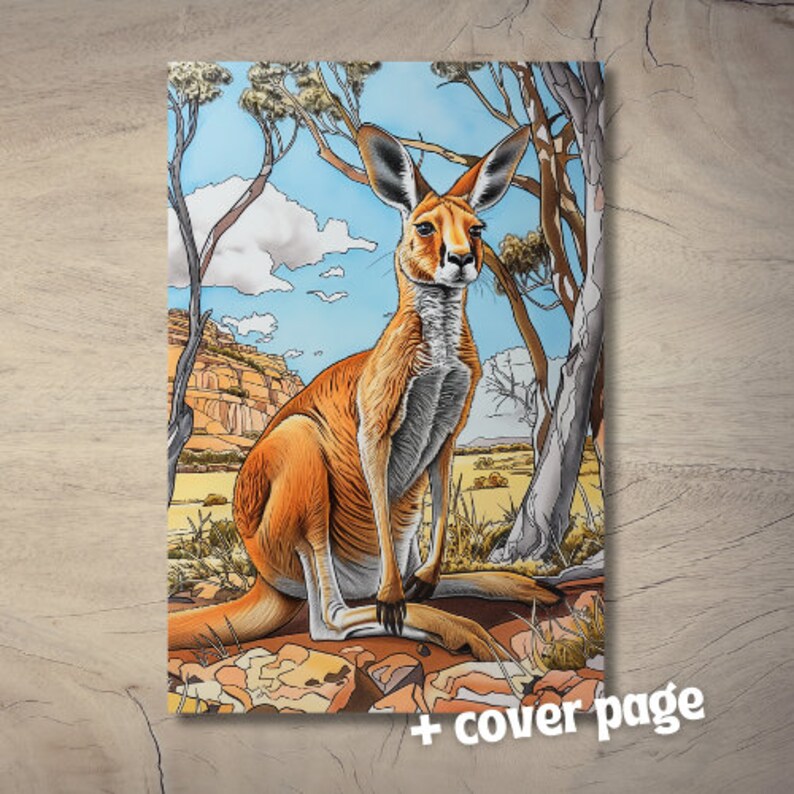 Australia Coloring Book for Children and Adults, Australia Outback ...