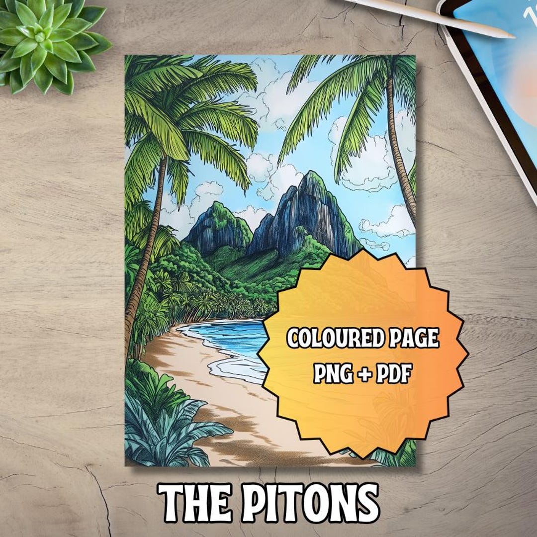The Pitons: the Pitons Nature Reserve Image by Paint Planet - Etsy