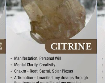 Printable Citrine Cards - Etsy