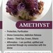 Amethyst Crystal Meaning Cards, Crystal Information Cards Instant ...