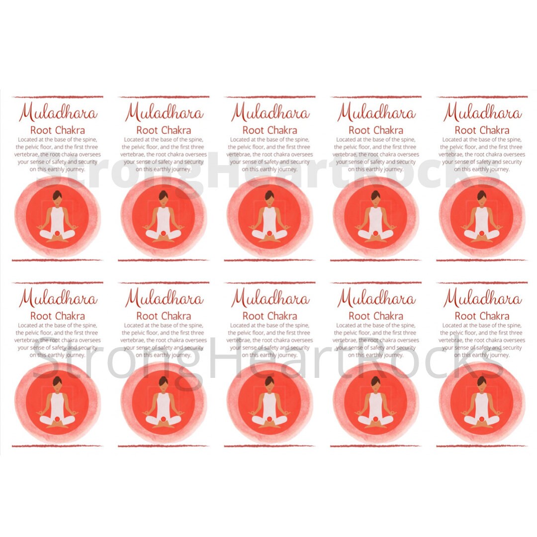 Root Chakra Meaning Cards Chakra Information Cards Chakra - Etsy