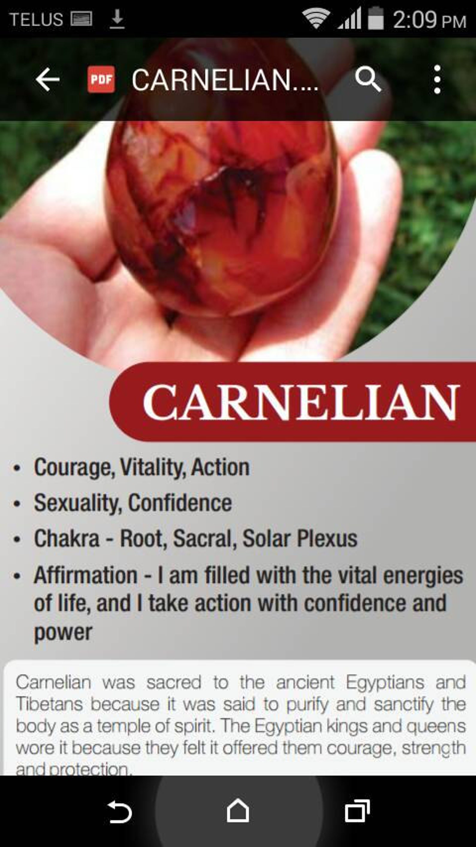 Carnelian Crystal Meaning Cards Crystal Information Cards - Etsy