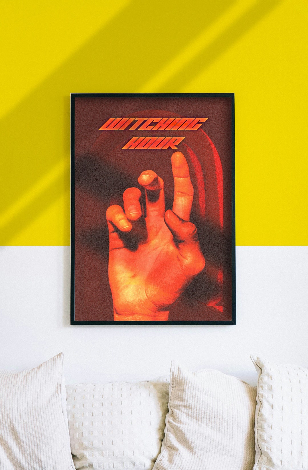 Witching Hour Y2K Poster, Folk Lore Creepy, Red Hand Image - Etsy